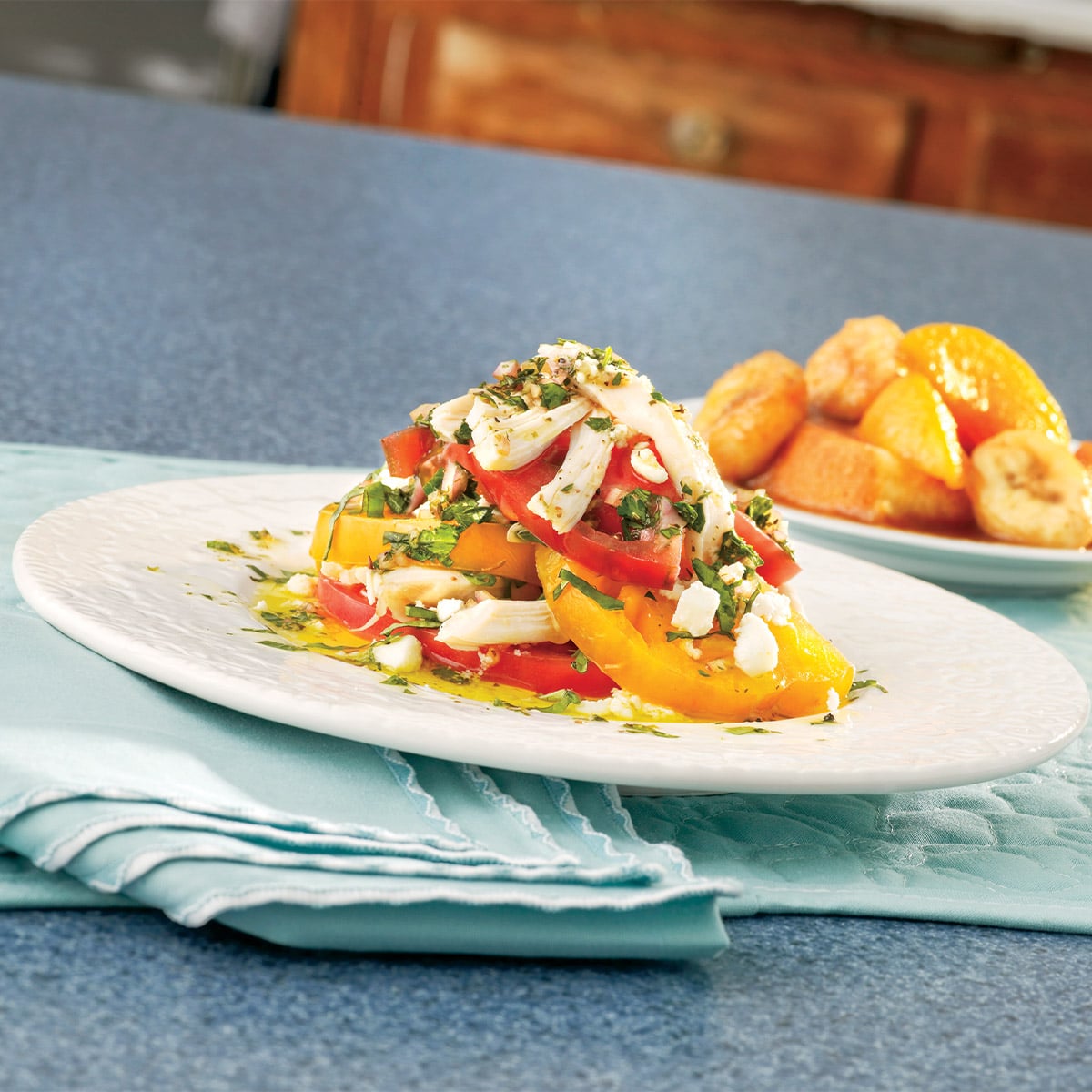 Tomato and Chicken Stack Salad Recipe - HealthScope® Magazine